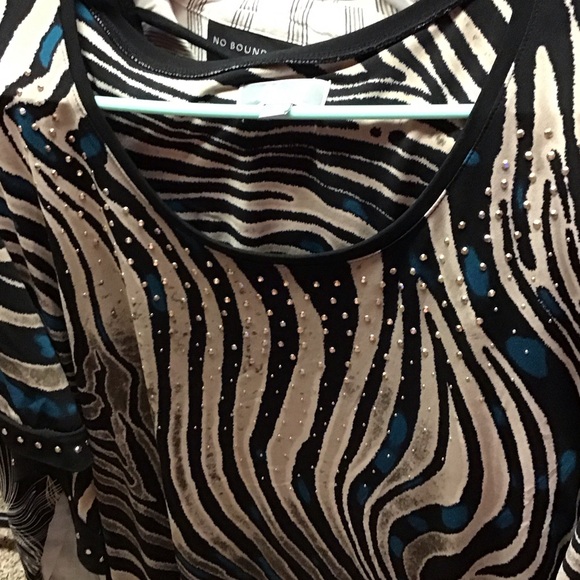 JM Collection | Tops | Jm Collection Zebra Print Blouse Tunic Color ...